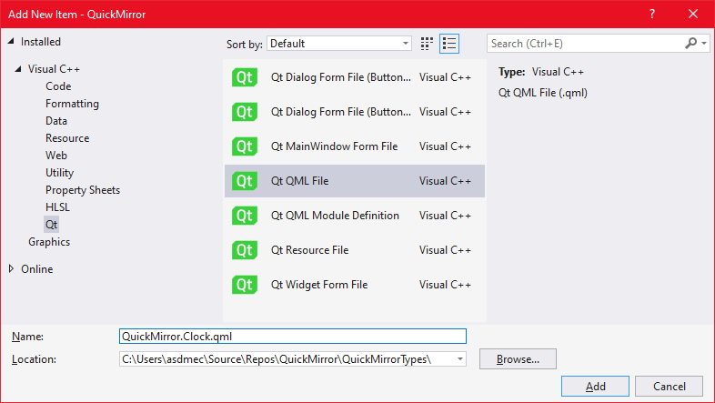 Creating an Embedded Qt Quick Application in Visual Studio (2/2)