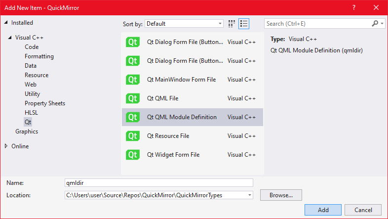 Creating an Embedded Qt Quick Application in Visual Studio (2/2)
