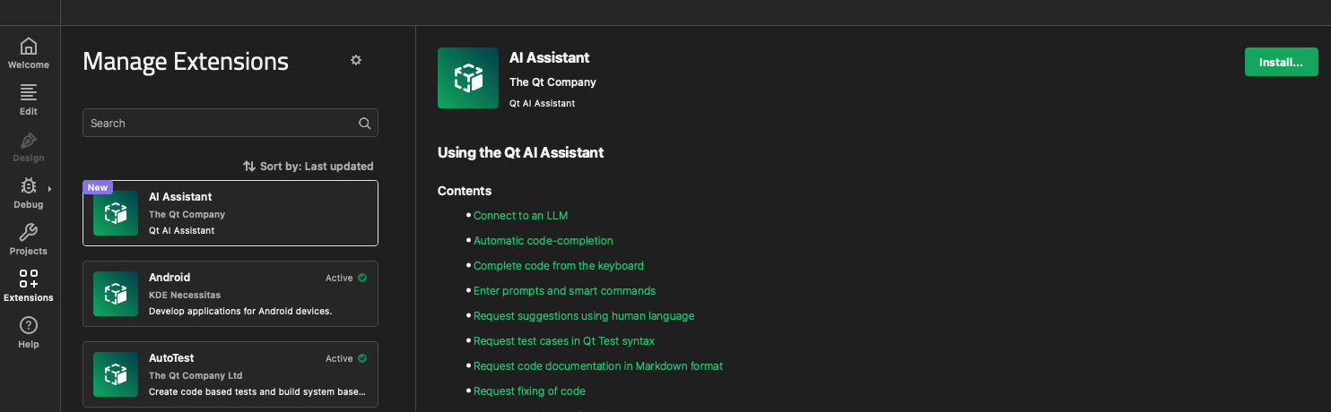 Qt AI Assistant实验版发布