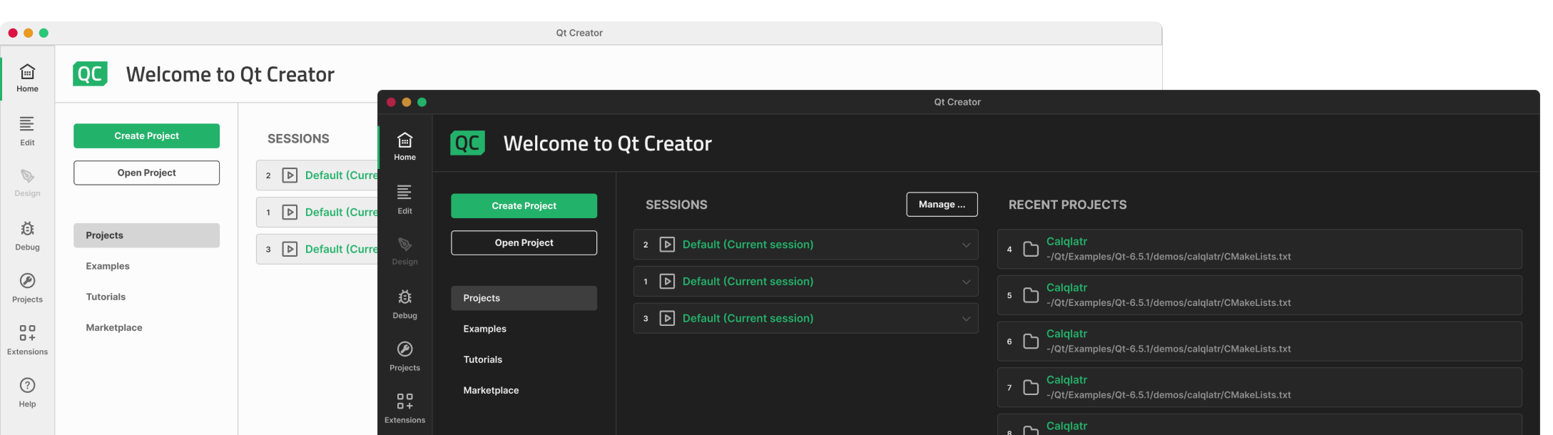 Give feedback on new Qt Creator themes
