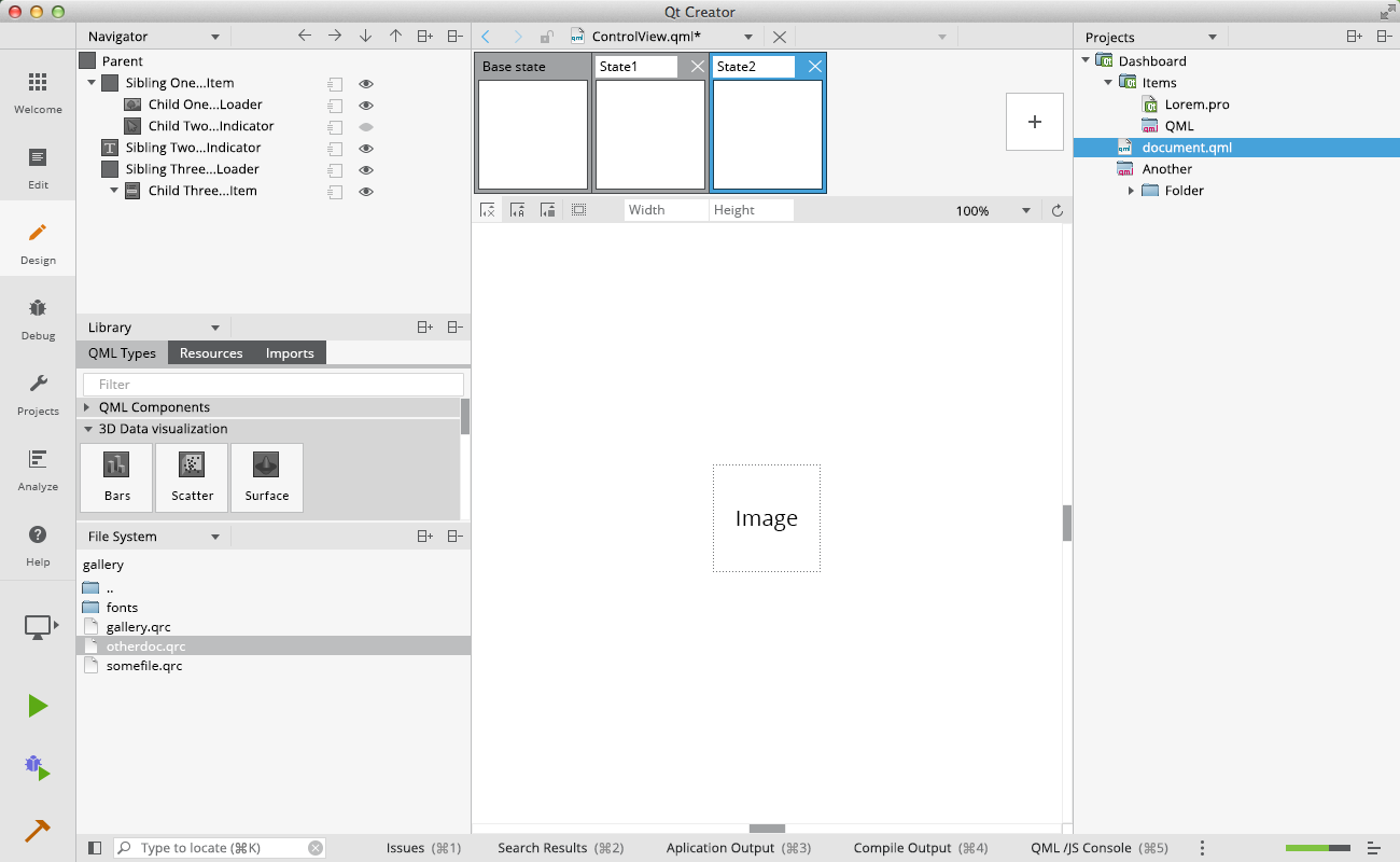 Qt Creator flat style UI design + new Light theme