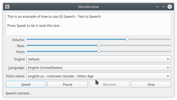 Qt Speech (Text to Speech) is here
