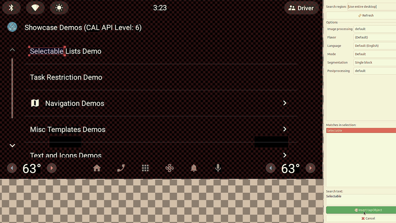 Automated UI Testing for Android Automotive Applications