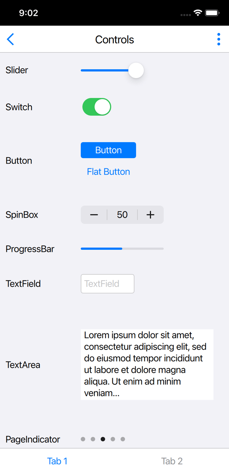 Qt Quick Controls 2: iOS Style