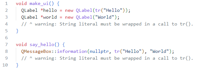 Detecting Un-marked Strings for Translation in Qt Applications