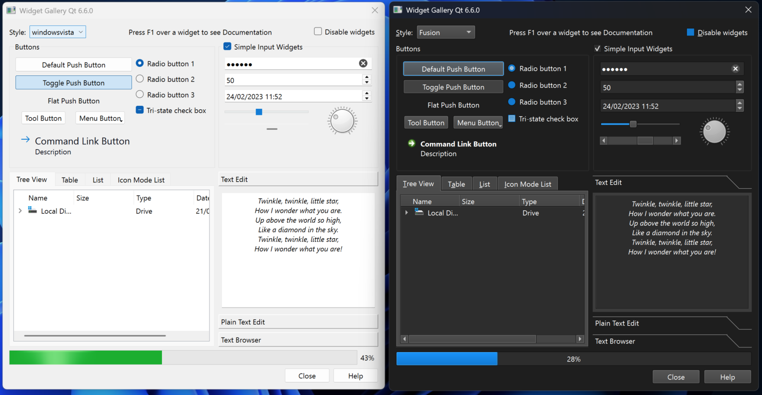 Dark Mode on Windows 11 with Qt 6.5