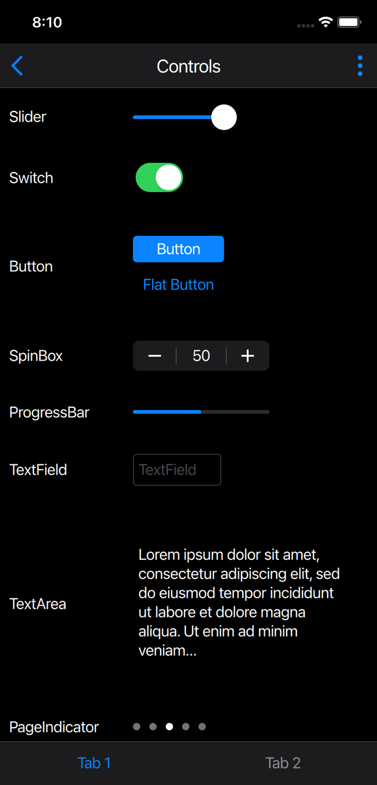 Qt Quick Controls 2: iOS Style