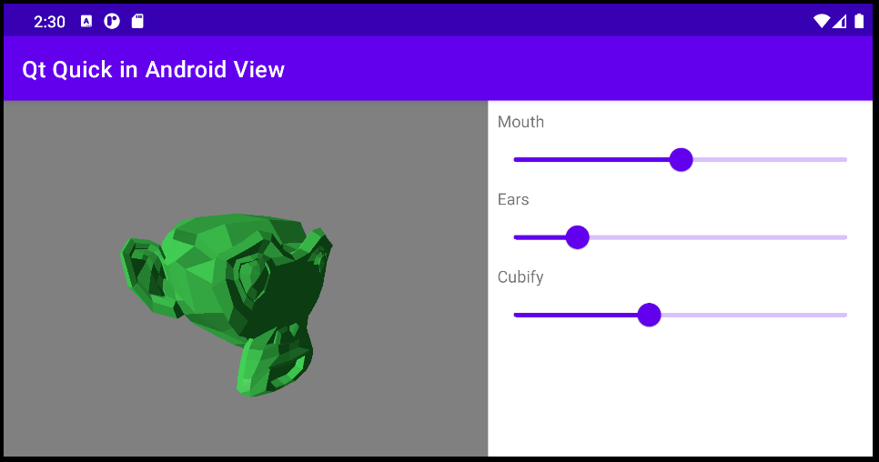 Qt Quick in Android as a View