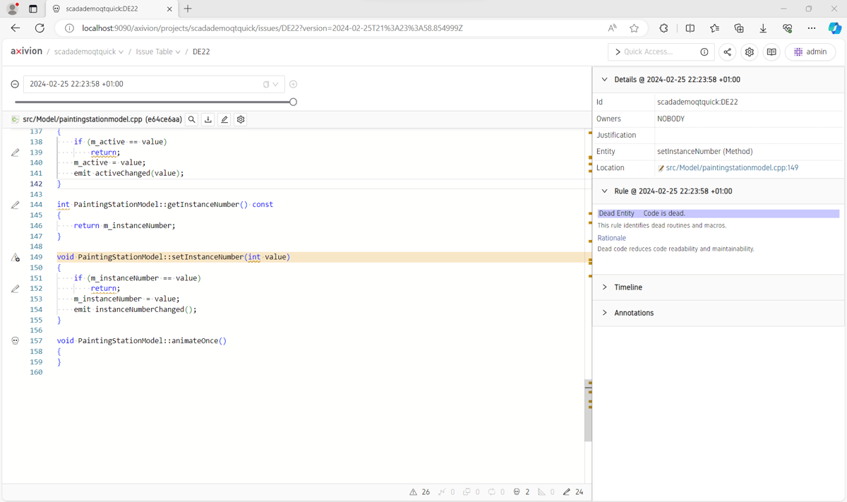 Pursuit of Quality with Axivion