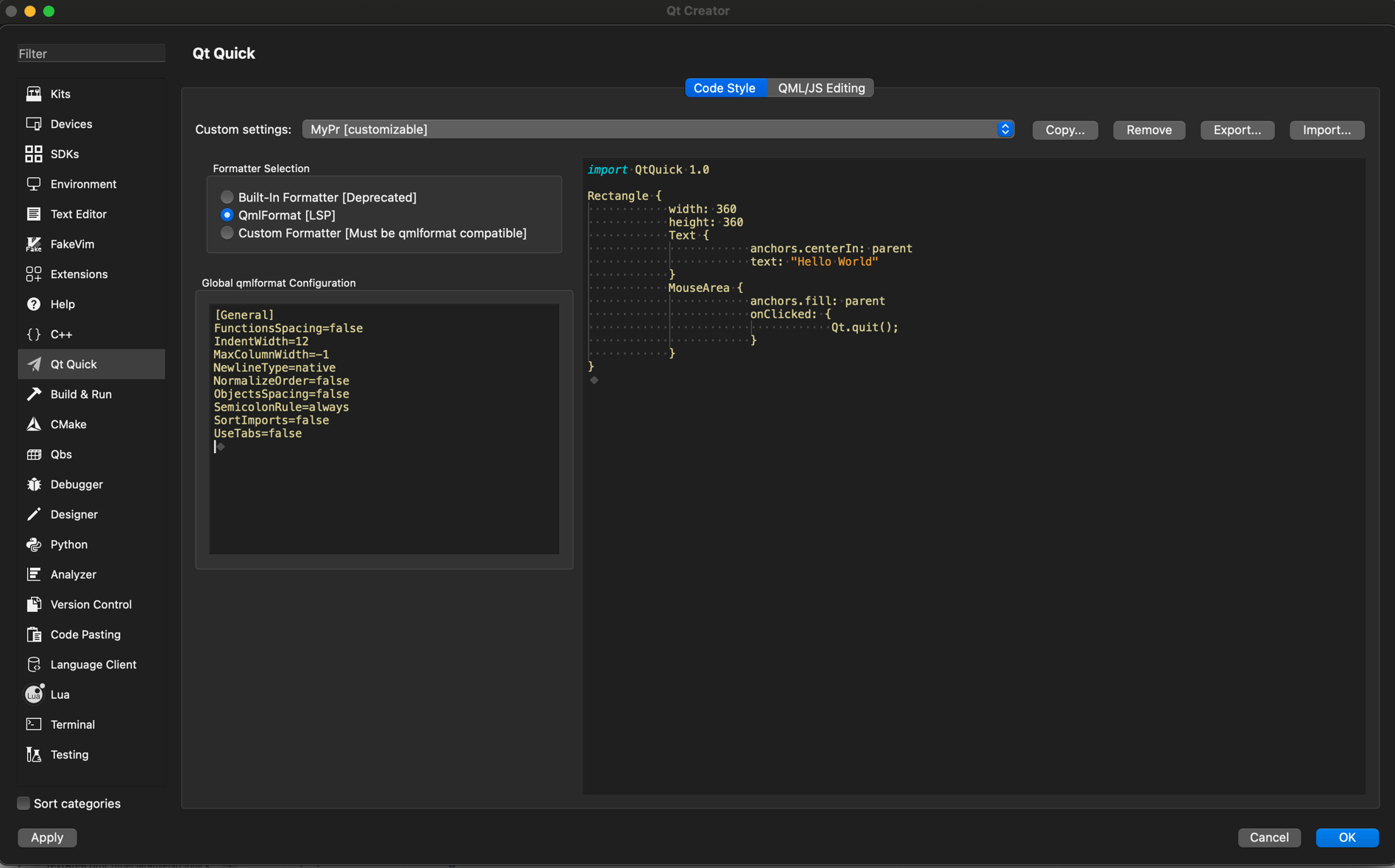 What's New in QML formatting