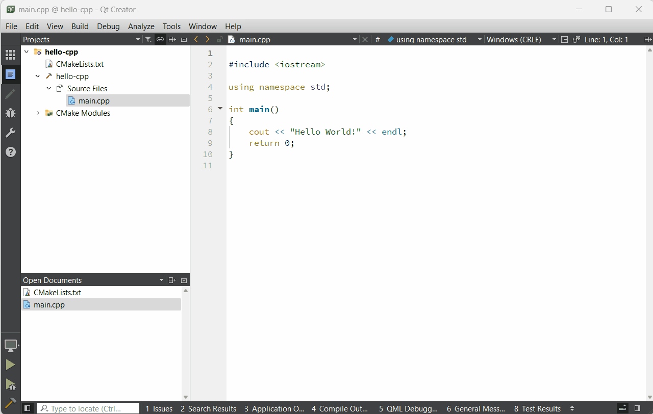 Qt Creator 10 - CMake update