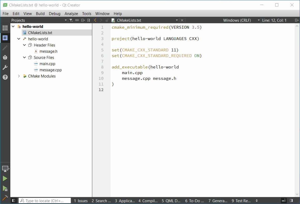 Qt Creator 6 - CMake update