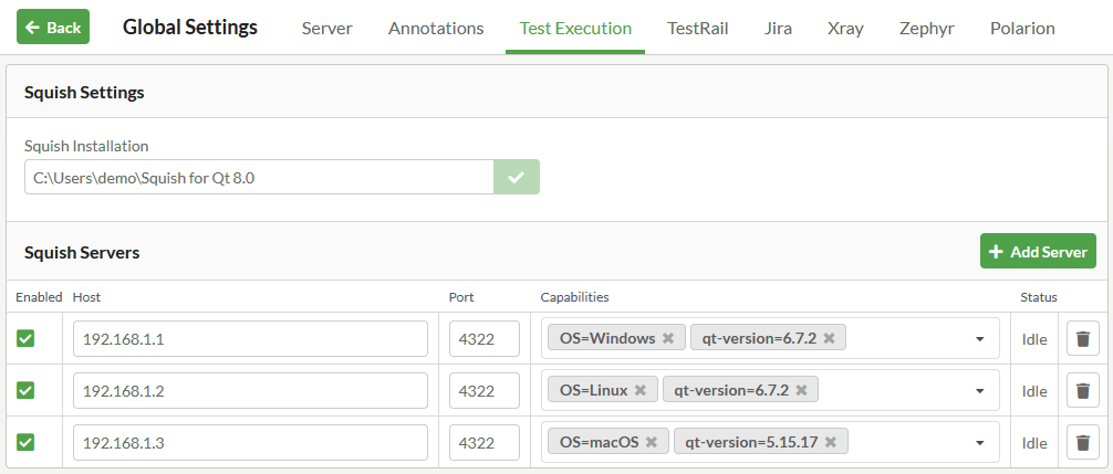 Test Center 4.0: Adding Squish Test Execution