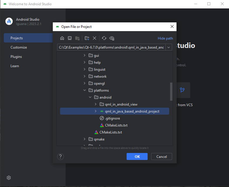 Qt Tools for Android Studio