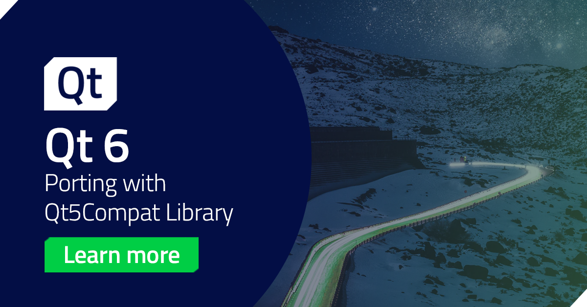 Porting from Qt 5 to Qt 6 using Qt5Compat library