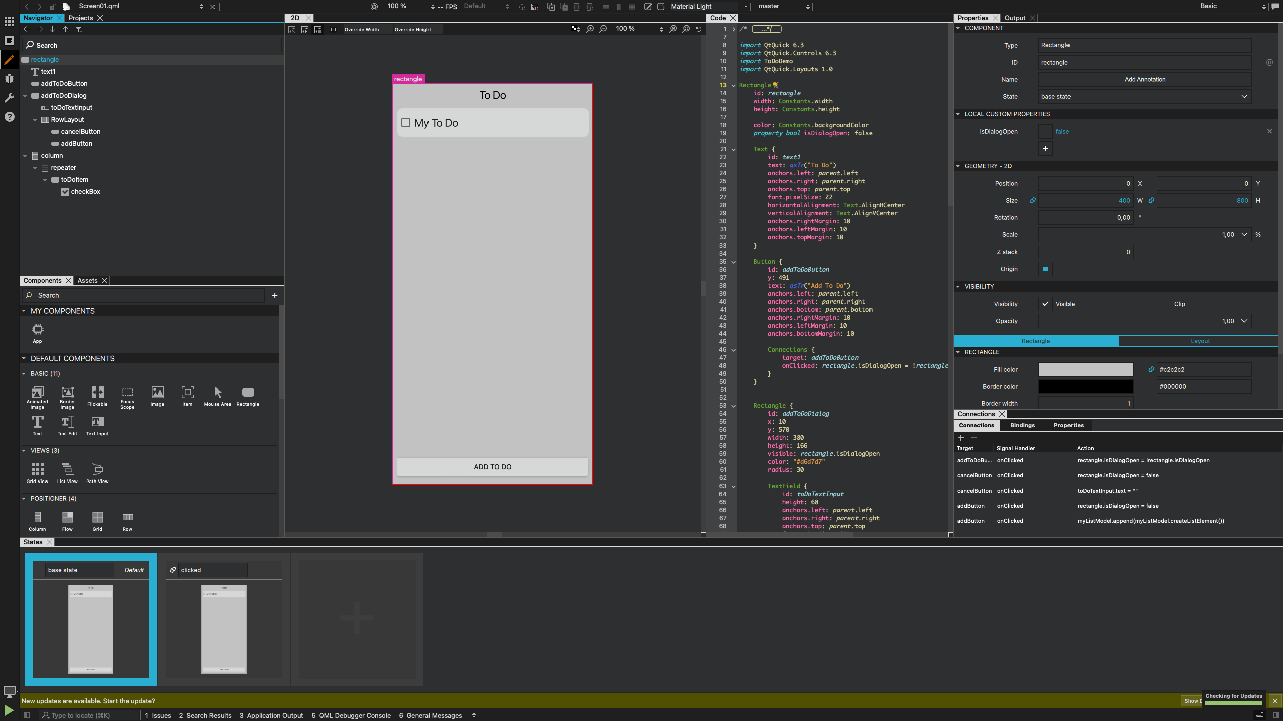 Design your first application