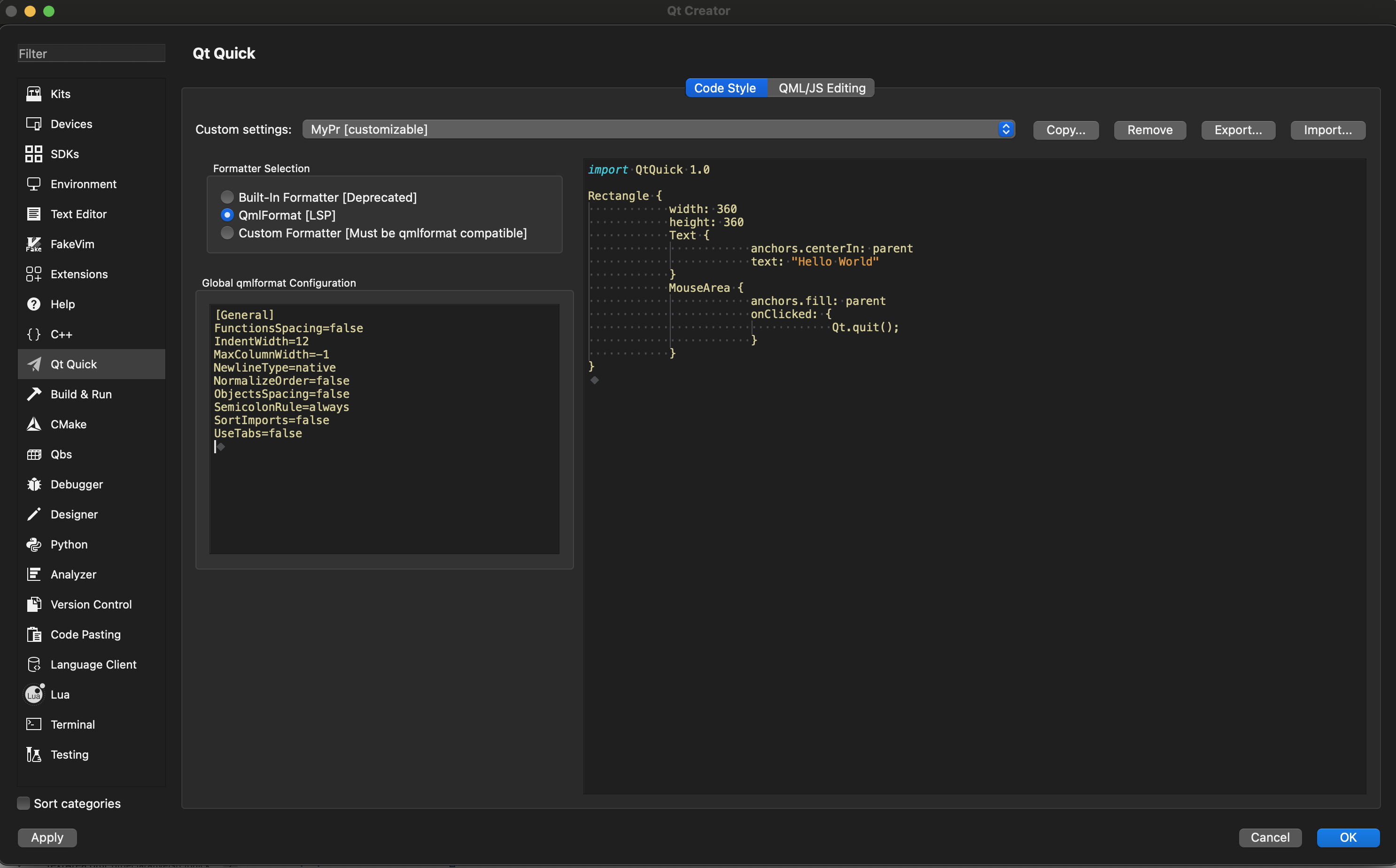 QMLフォーマッターの新機能